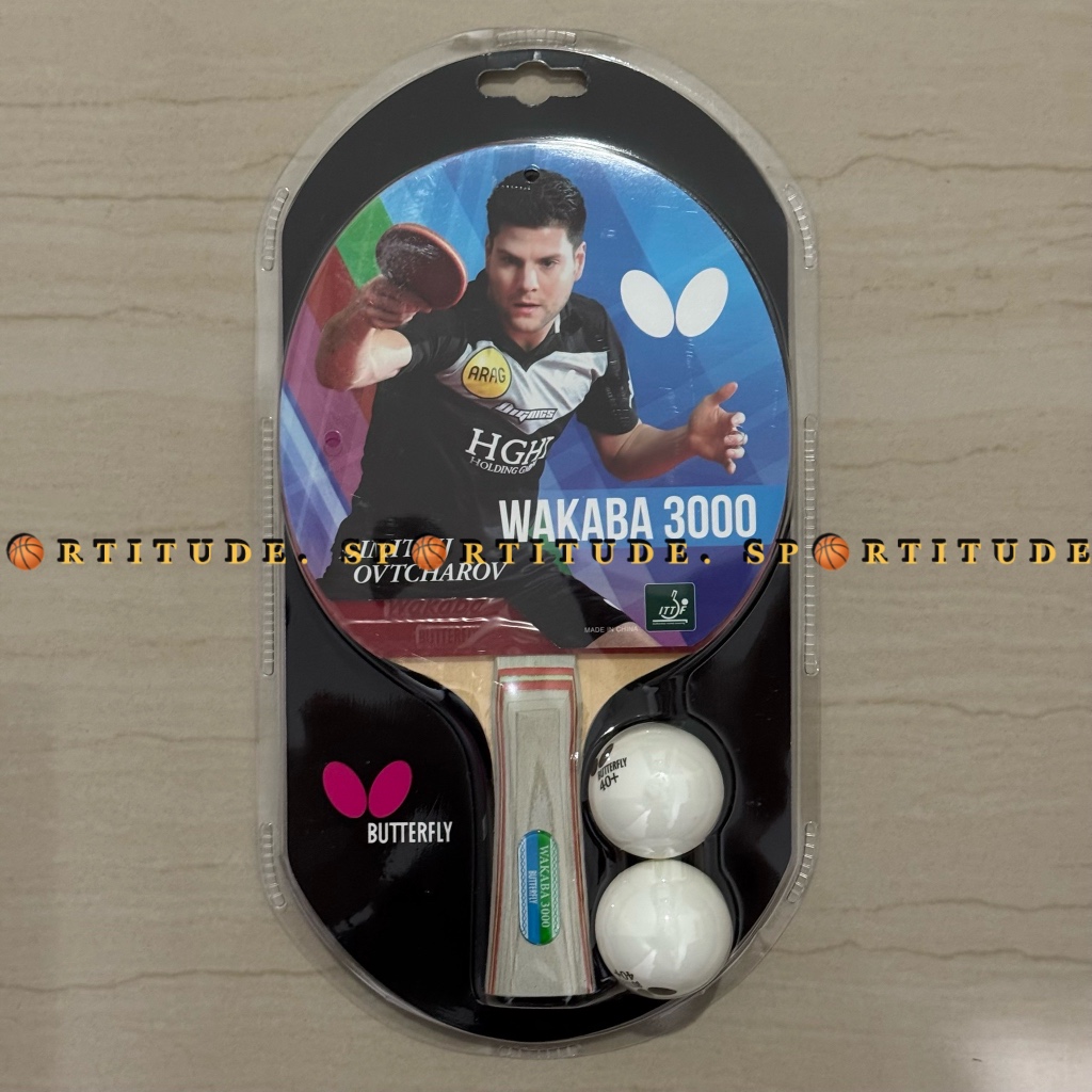 Jual Bet Pingpong Bat Pingpong Butterfly WAKABA 3000 ORIGINAL | Shopee ...