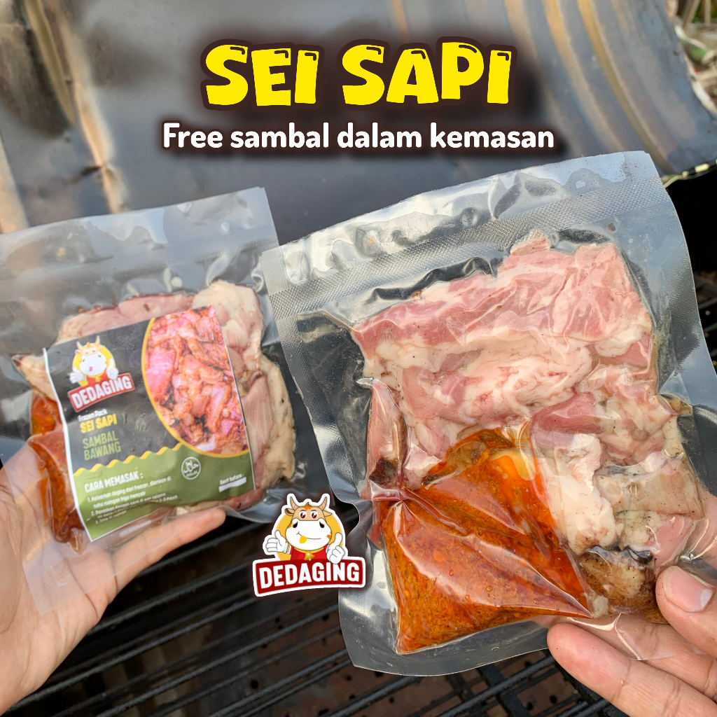 Jual Sei Sapi Daging Asap DEDAGING Premium 130gr Extra Sambal Oseng ...