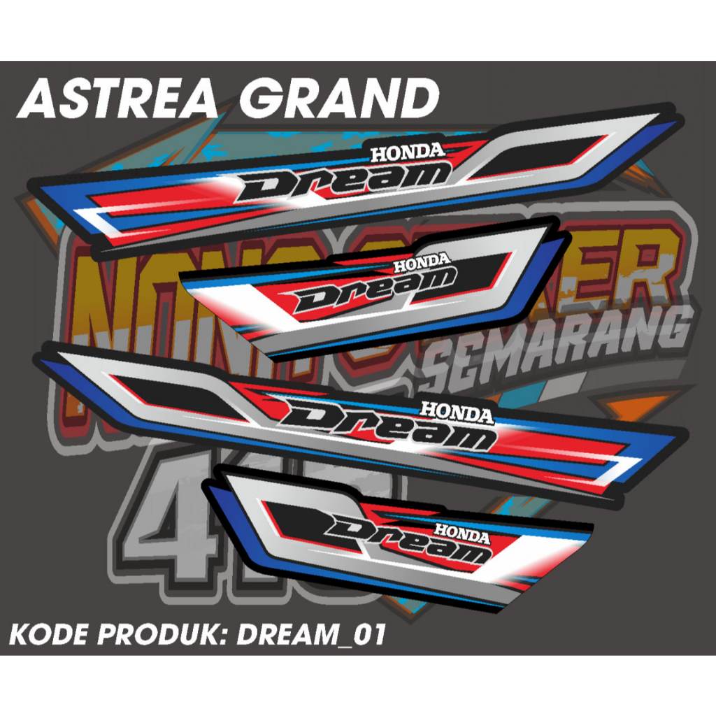 Jual STIKER STRIPING DECAL ASTREA GRAND DREAM V1 | Shopee Indonesia