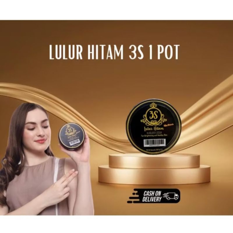 Jual 3S Lulur Hitam Black Body Scrub For Brightening and healthy skin ...