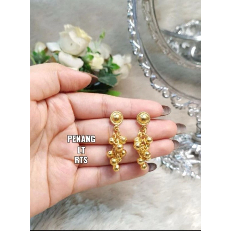 Jual Anting anggur Set replika aksesoris tiruan emas LM | Shopee Indonesia
