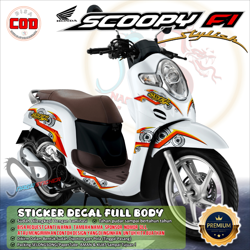 Jual Bisa COD Decal Sticker Full Body Honda Scoopy Stylish 2017-2020 ...
