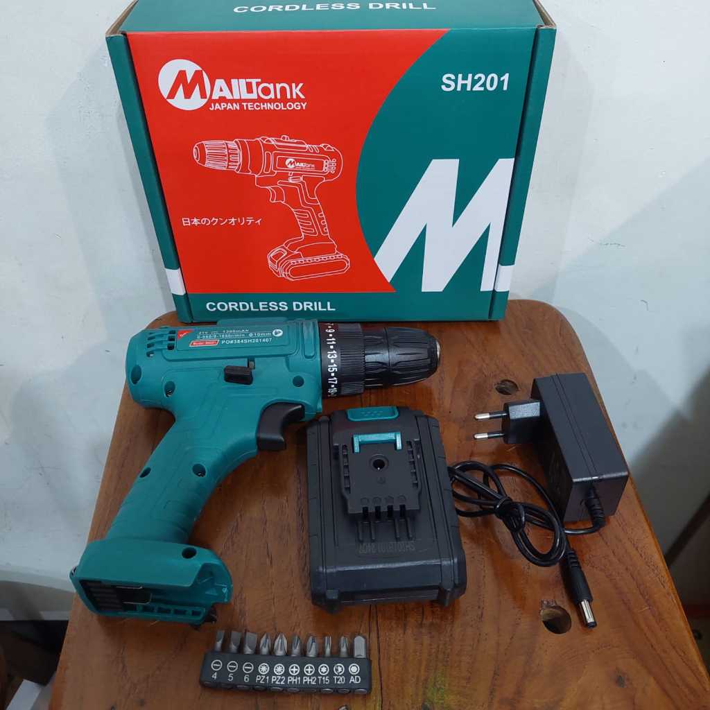 Jual MAILTANK SH 201 Mesin Bor Baterai 21V - Bor Cordless Drill 1 BATERAI | Shopee Indonesia