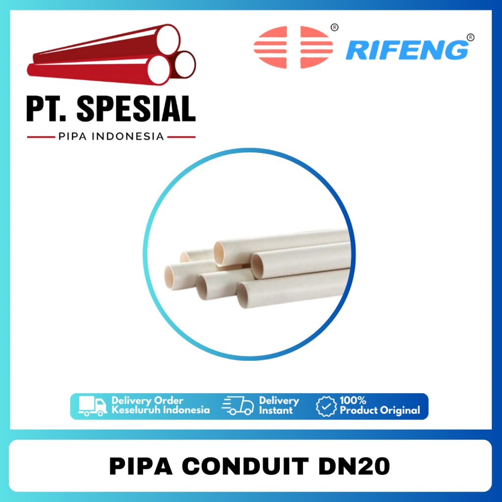 Jual Pipa Listrik / Pipa Conduit Rifeng Putih 20mm 2.9 Meter - 05 ...