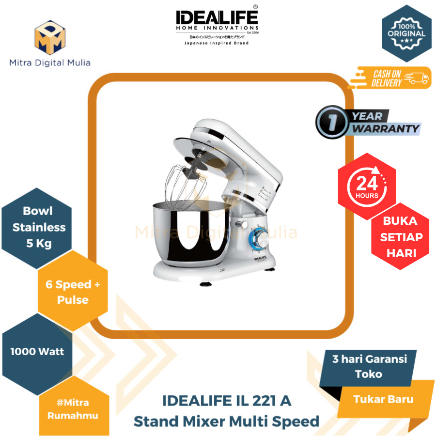 Jual IDEALIFE IL 221A Stand Mixer Multi Speed | Shopee Indonesia