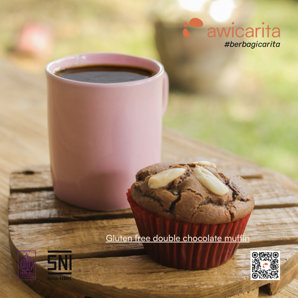 Jual Awicarita Gluten-Free Double Chocolate Muffin - kemasan boks isi 1/2 lusin | Shopee Indonesia