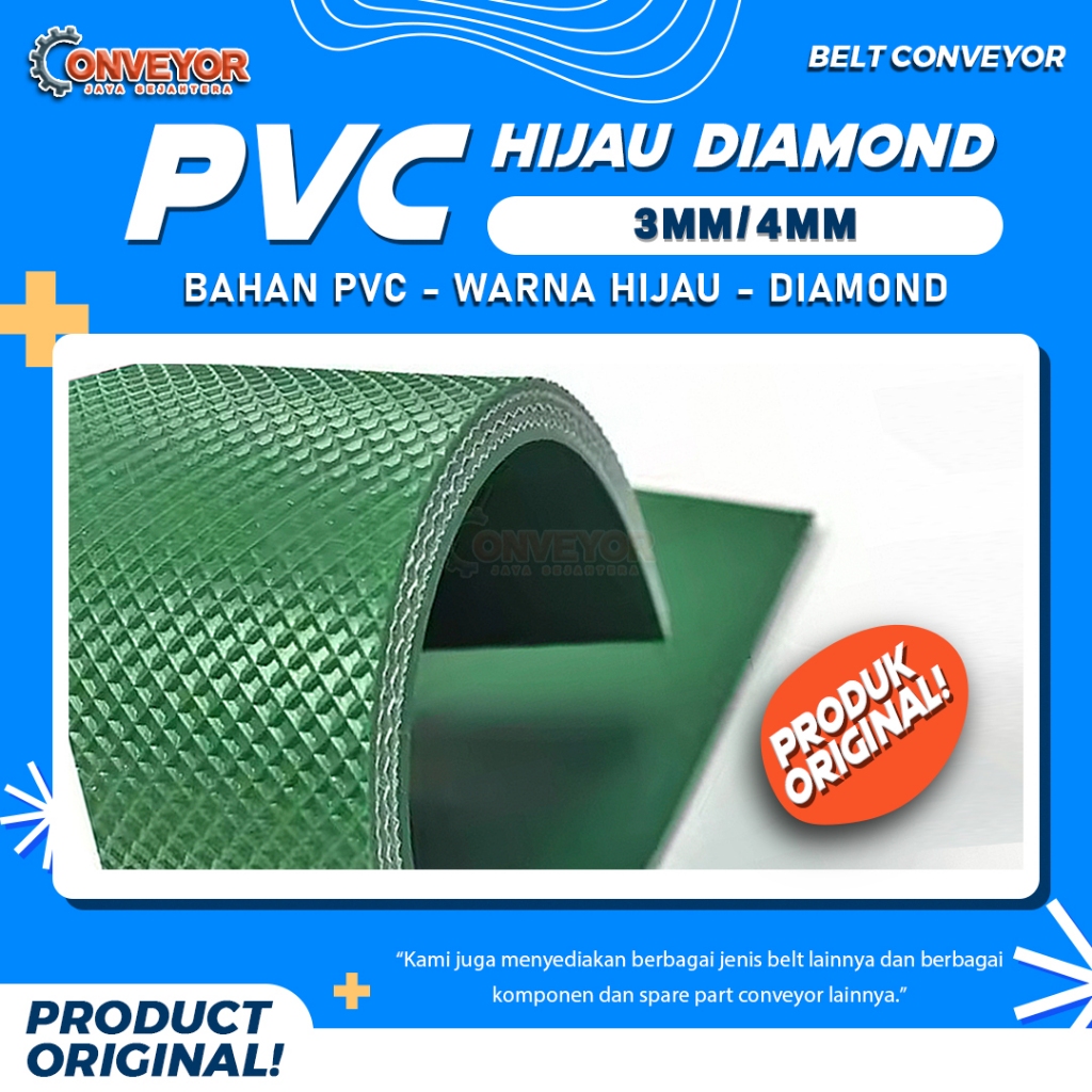 Jual Belt Pvc Hijau Fabric 390mm*3mm=2.9m Endless | Shopee Indonesia