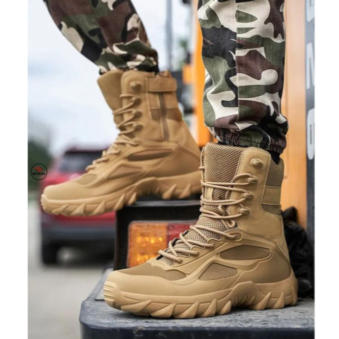 Jual Sepatu Safety Pria Boots Ujung Besi - Sepatu Military Tactical ...