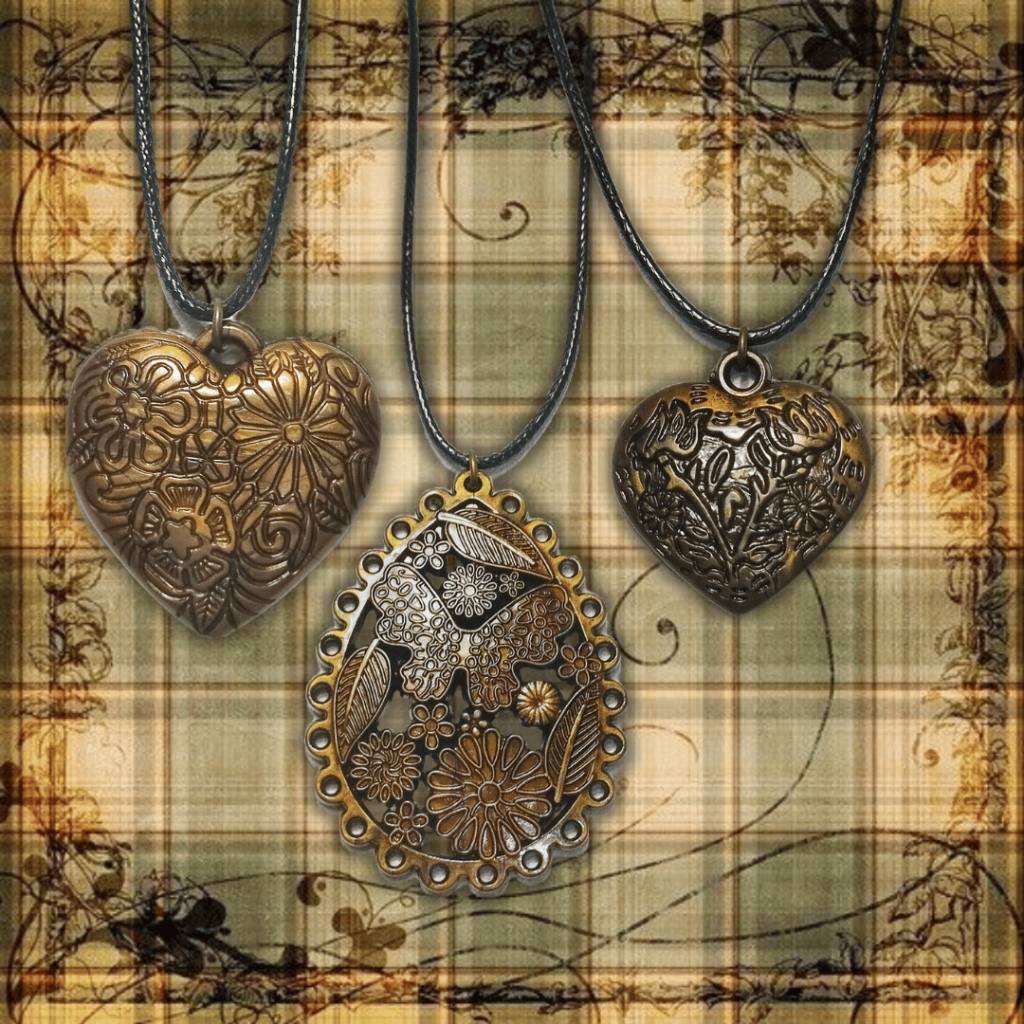 Jual The meadow necklace | kalung tali bunga dan hati | kalung ...
