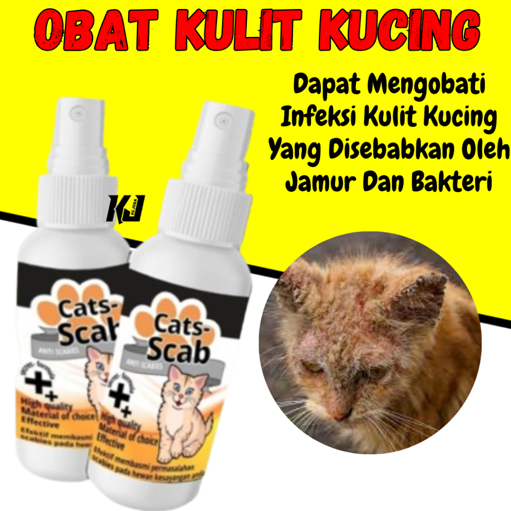 Jual Scab Cats Obat Anti Jamur Kucing Infeksi Kulit Scabies Cat Ampuh ...