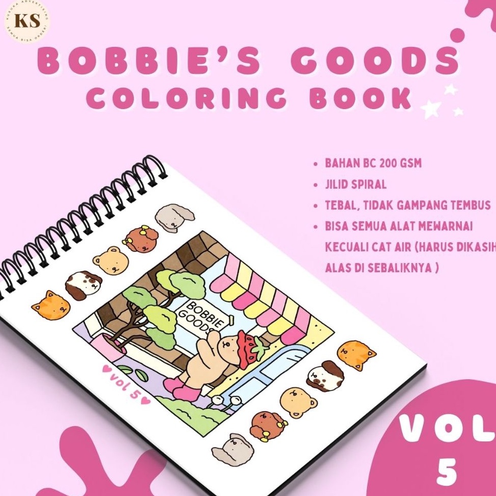 Jual KODE X29K Bobbies Goods Coloring Book Vol 5 Buku Mewarnai Anak ...
