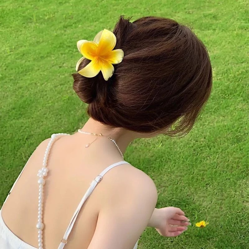 Jual PREMIUM JEPIT RAMBUT BUNGA KAMBOJA 8 CM JEDAI BUNGA KAMBOJA BALI ...
