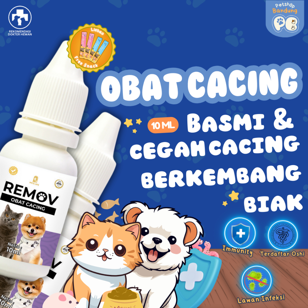 Jual Petshop Bandung REMOV Royal Ocing Obat Tetes Cacing Kucing Anjing ...