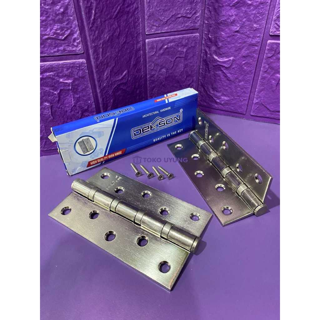 Jual Engsel Pintu Dekson Iron Hinge 5"x3"x3MMx4BB SN/Engsel Pintu 5 ...