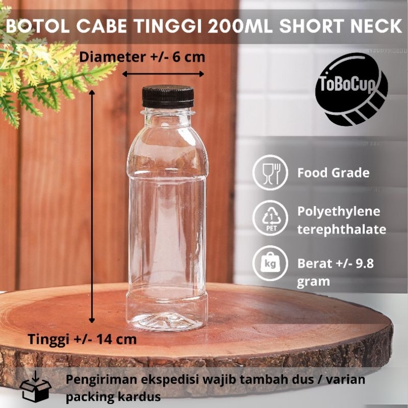 Jual ISI 35 PCS BOTOL CABE TINGGI 200ML/ BOTOL JUS/ BOTOL CABE/ BOTOL ...