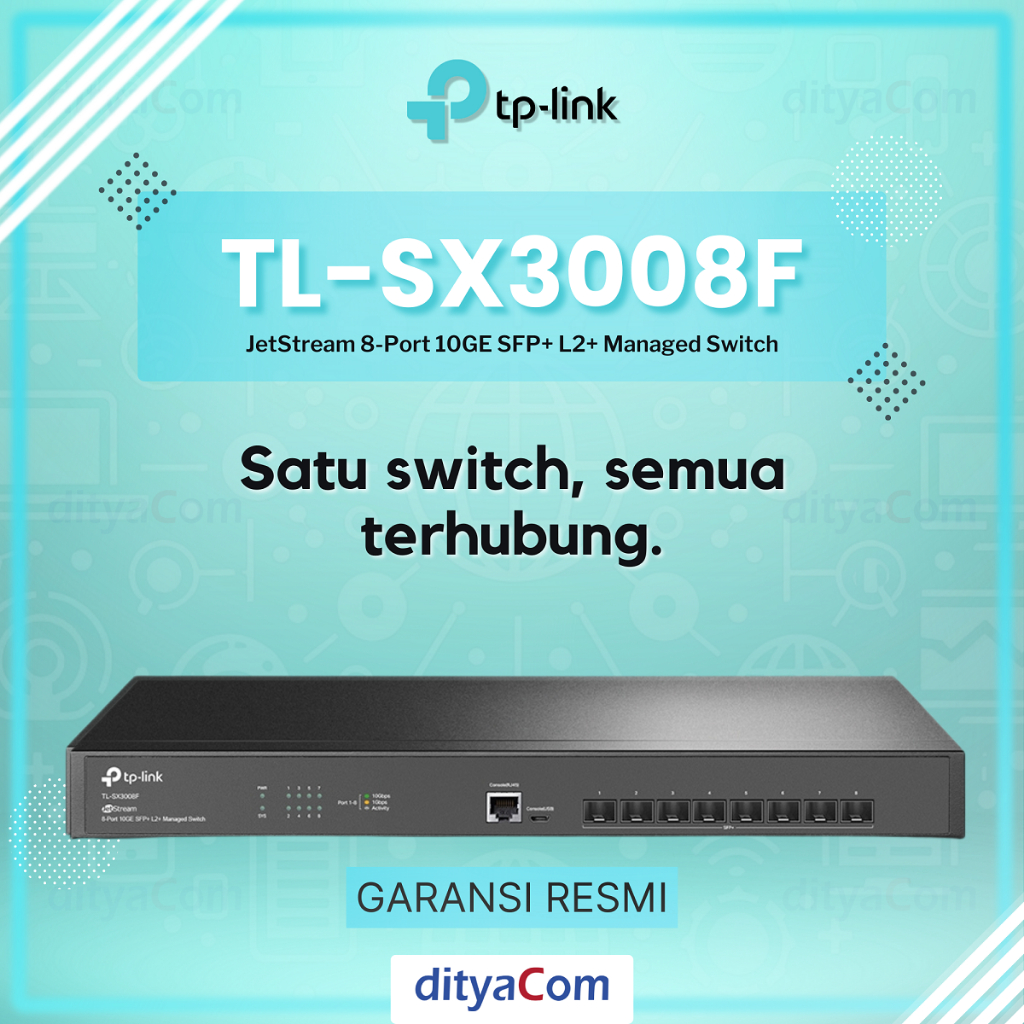 Jual TP-LINK TL-SX3008F JETSTREAM 8-PORT 10GE SFP+ L2+ MANAGED SWITCH ...