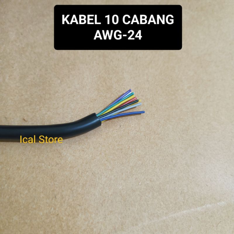 Jual Kabel AWG 24 Cabang 10 Jalur dengan Selongsong Ecer 1 Meter | Shopee Indonesia