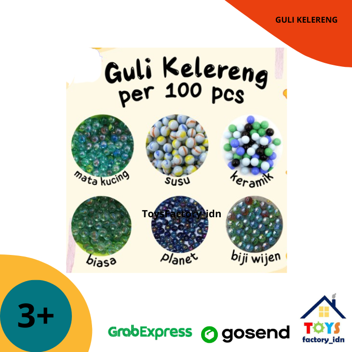 Jual Guli Kelereng Mainan Anak 4 Varian harga per 100 pcs | Shopee ...