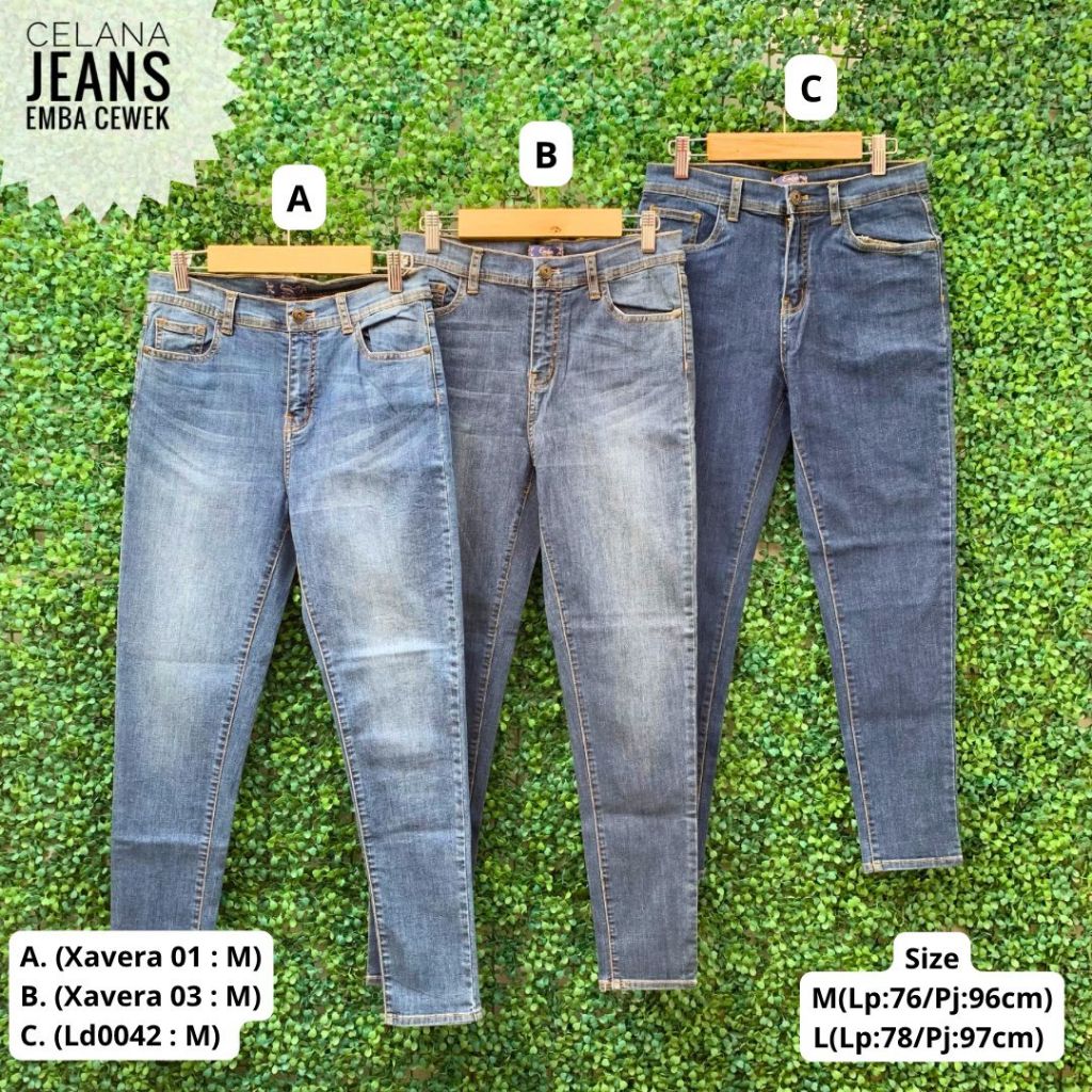 Jual CELANA JEANS CEWEK EMBA ORIGINAL | Shopee Indonesia