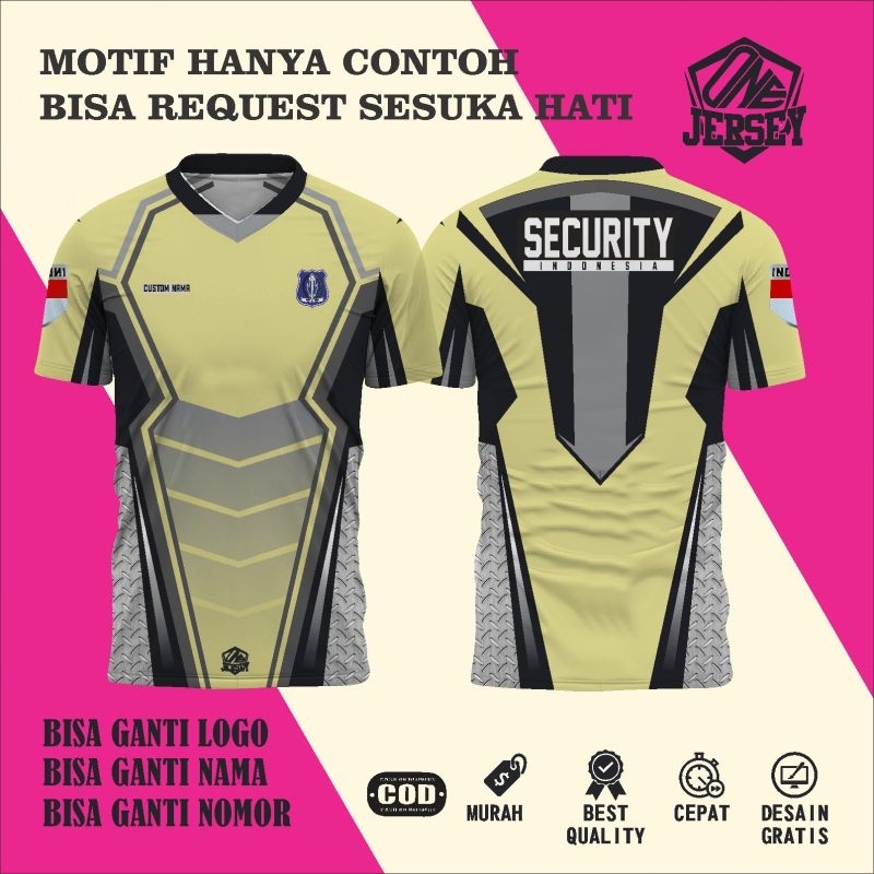 Jual JERSEY SECURITY BISA CUSTOM NAMA DAN LOGO | Shopee Indonesia