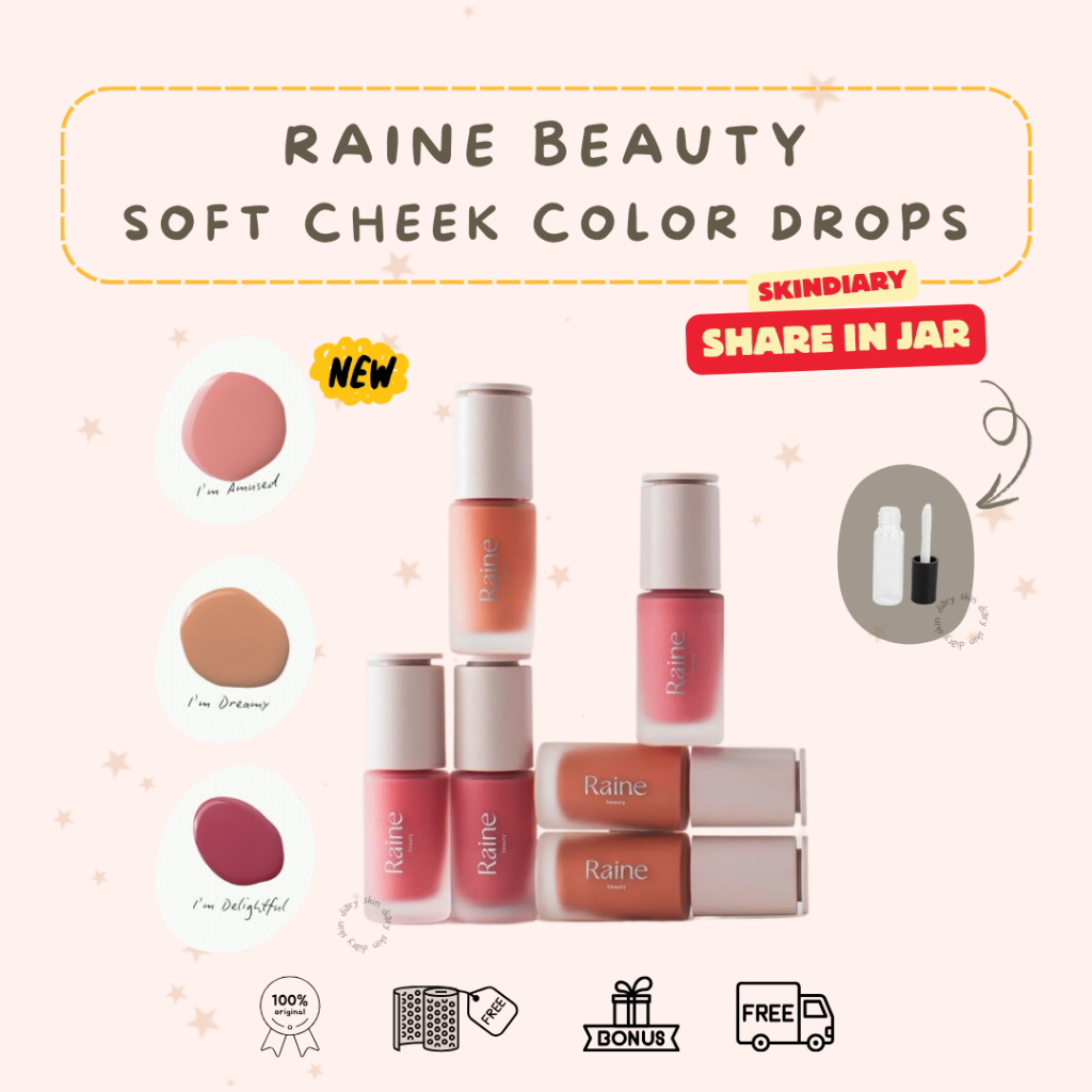 Jual Share in Jar RAINE BEAUTY Soft Cheek Color Drops Cream Blush ...