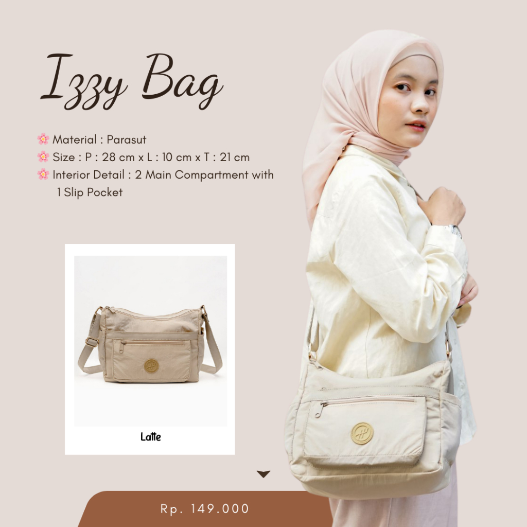 Jual Izzy Bag, Sling bag Tas selempang wanita tas parasut waterproof by ...