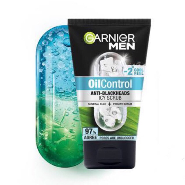Jual Garnier Men Oil Control Icy Scrub 100 ml | Shopee Indonesia