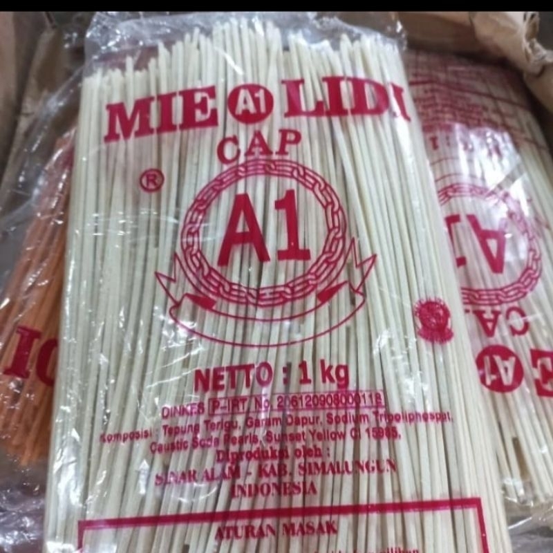 Jual Mie Lidi Cap A1 Warna Putih/Mie Gandum 1 bks (1 kg) | Shopee Indonesia