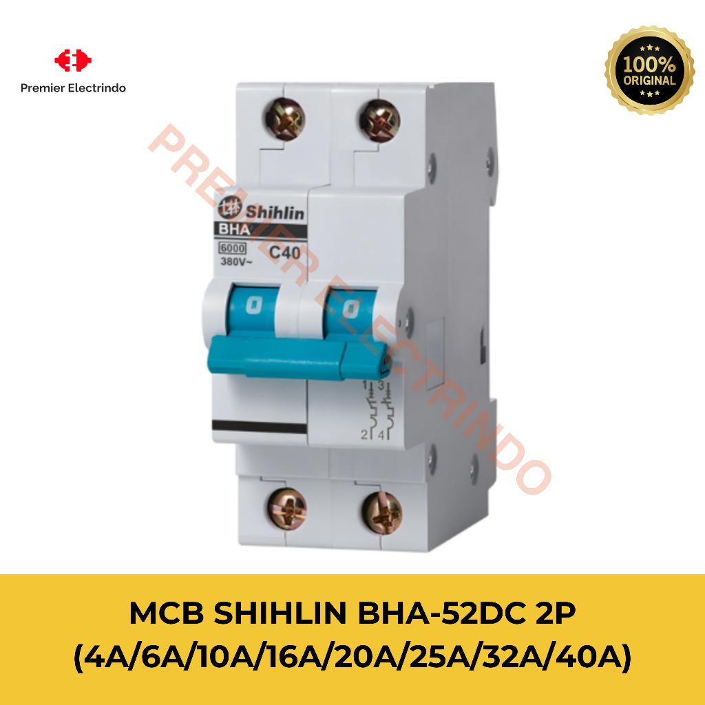 Jual MCB SHIHLIN BHA-52DC 2P DC Type ( 4A / 6A / 10A / 16A / 20A / 25A / 32A / 40A ) | Shopee ...