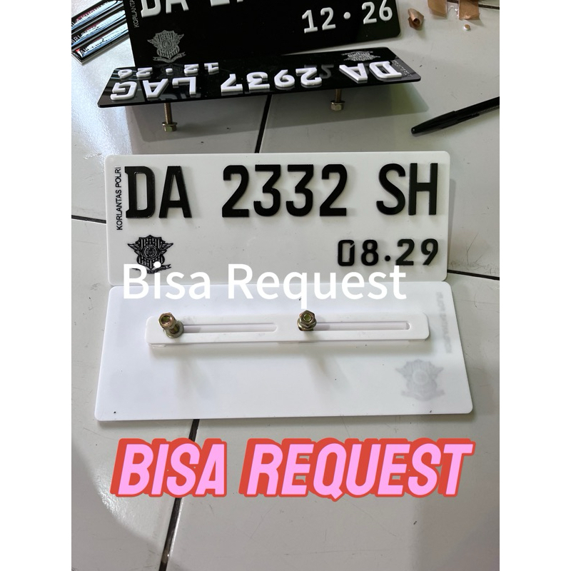 Jual Plat Motor Akrilik 3D Timbul / Plat Motor Baut Tanam Mewah ...