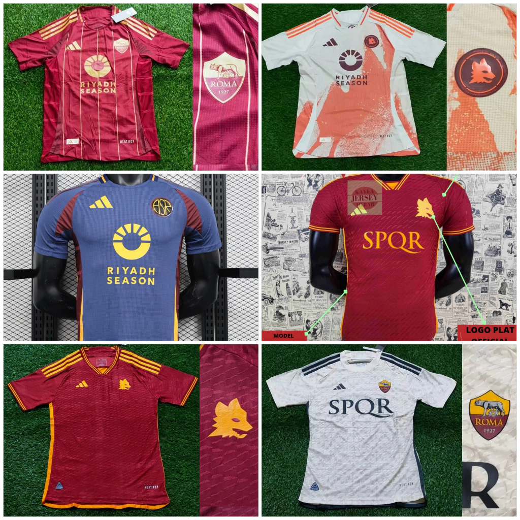 Jual AS.ROMA HOME AWAY 3RD PLAYER ISSUE JERSEY BAJU BOLA PI 2023/2024 ...
