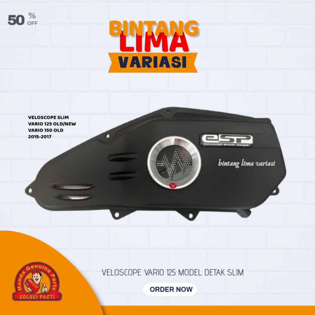 Jual Veloscope Detak Tutup Filter Vario125 /Vario150 Old / Terbaru Model Slim Free Emblem ESP ...
