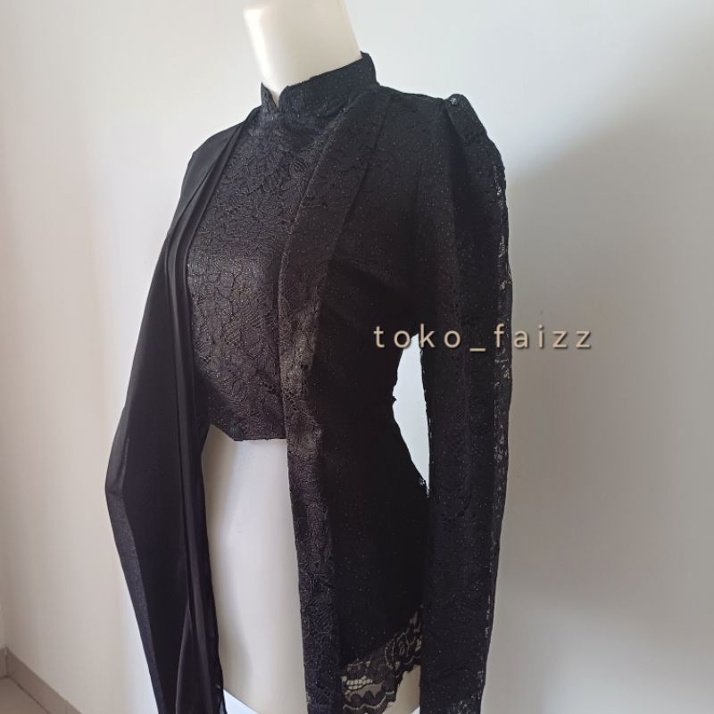 Jual Kebaya set Selendang/Kebaya Hitam Terbaru/Kebaya Hitam Berukat ...