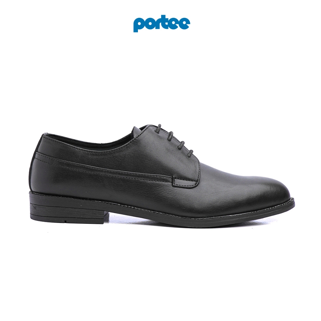 Jual Sepatu Kulit Pria Portee Goods Derby Captoe Wax Laces Lite Black ...