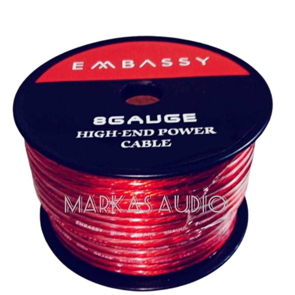 Jual KABEL 8 AWG EMBASSY KABEL POWER 8 AWG EMBASSY PER ROLL | Shopee ...
