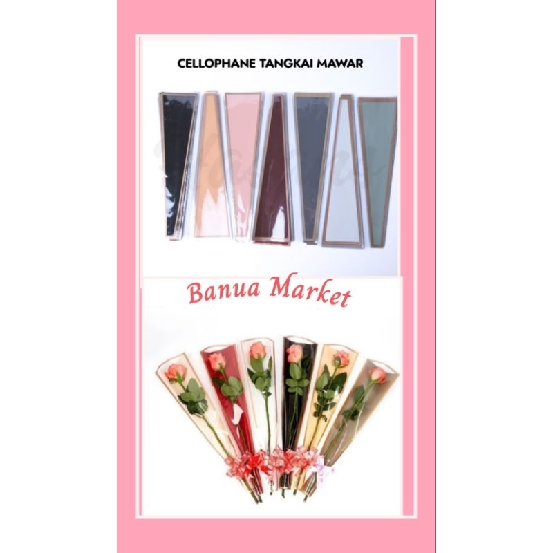 Jual KERTAS CELLOPHANE BUNGA SATU TANGKAI PER 1 PCS | Shopee Indonesia
