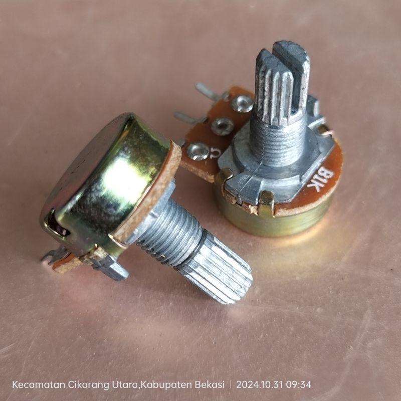 Jual POTENSIO MONO 1K 2K 5K 10K 20K 50K 100K WH148 3 PIN SHAFT L15 ...