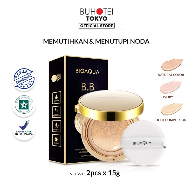 Jual BUHOTEI BIOAQUA BB Cushion Beauty Cream Matte High Coverage ...