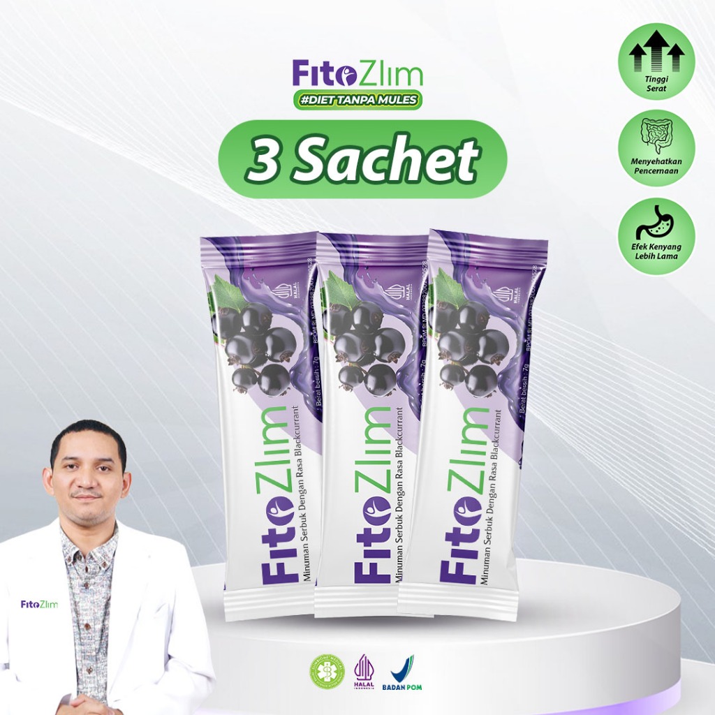 Jual FitoZlim Minuman Diet Tanpa Mules Isi 3 Sachet Minuman Diet ...