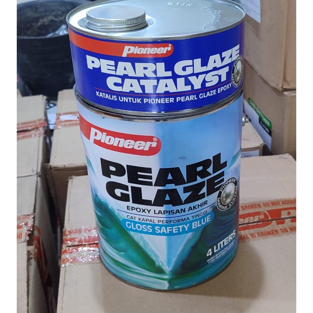 Jual CAT KAPAL EPOXY PIONEER PEARL GLAZE SAFETY BLUE 1 LITER | Shopee Indonesia