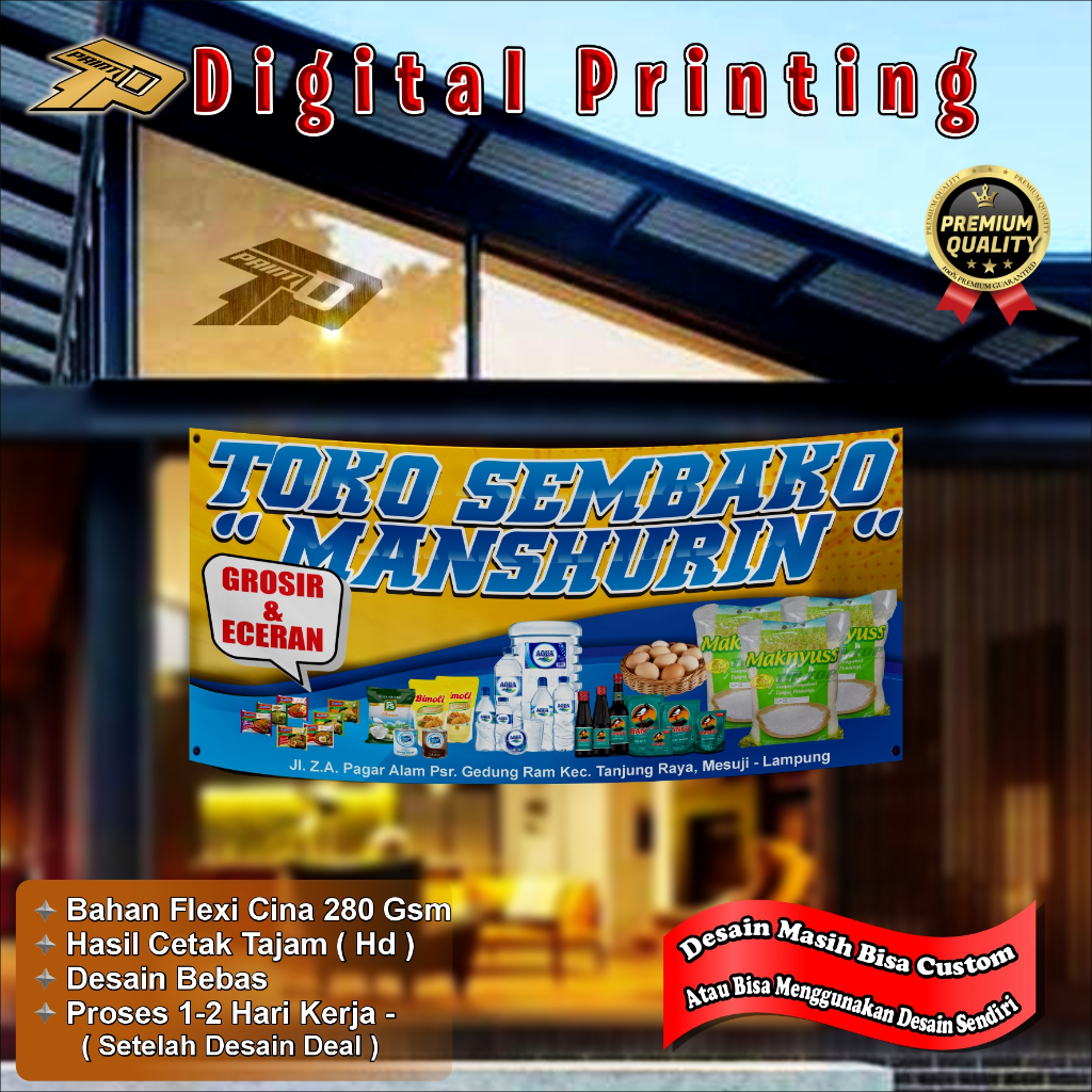 Jual Bisa COD Spanduk Sepanduk Banner Baligho Toko Sembako atau Grosiran atau Warung | Shopee ...