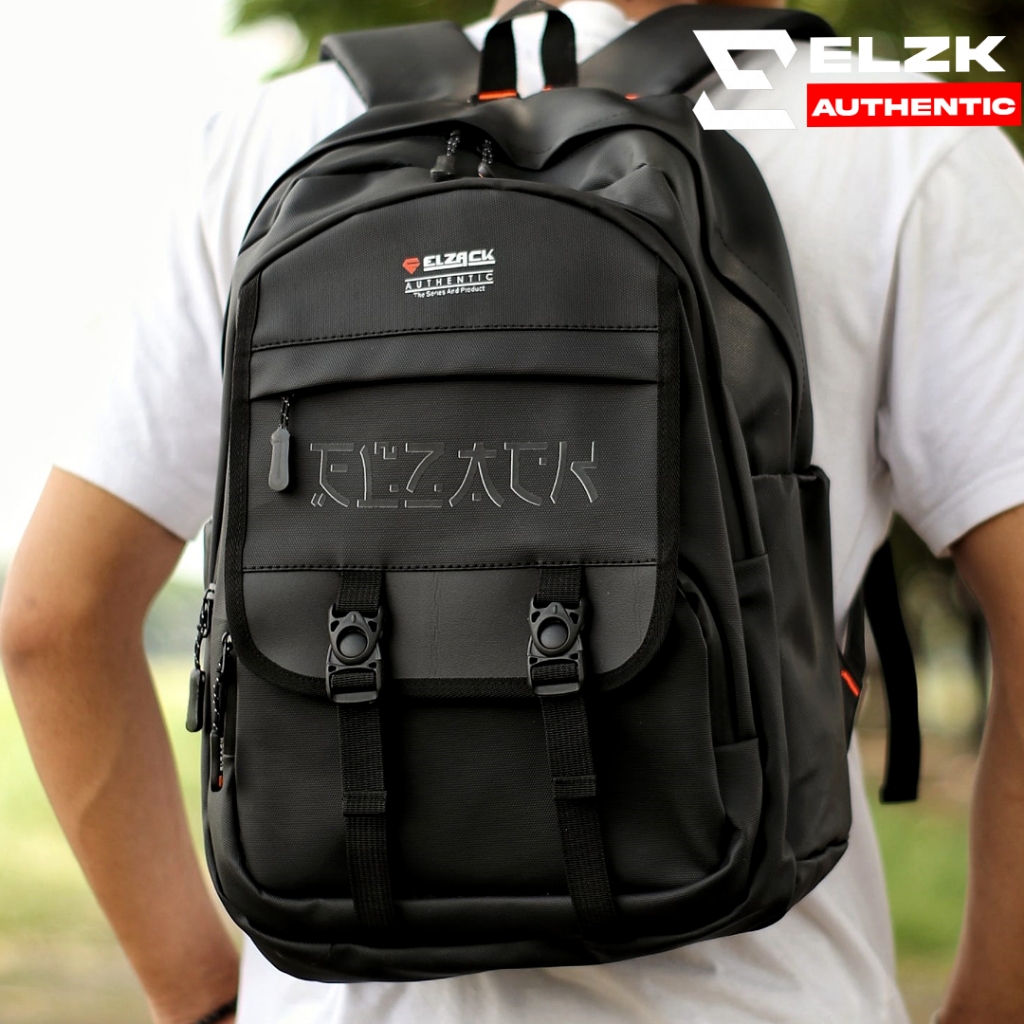 Jual Elzck Ragnar Tas Ransel Pria Hitam Waterproof Backpack Tas Sekolah ...