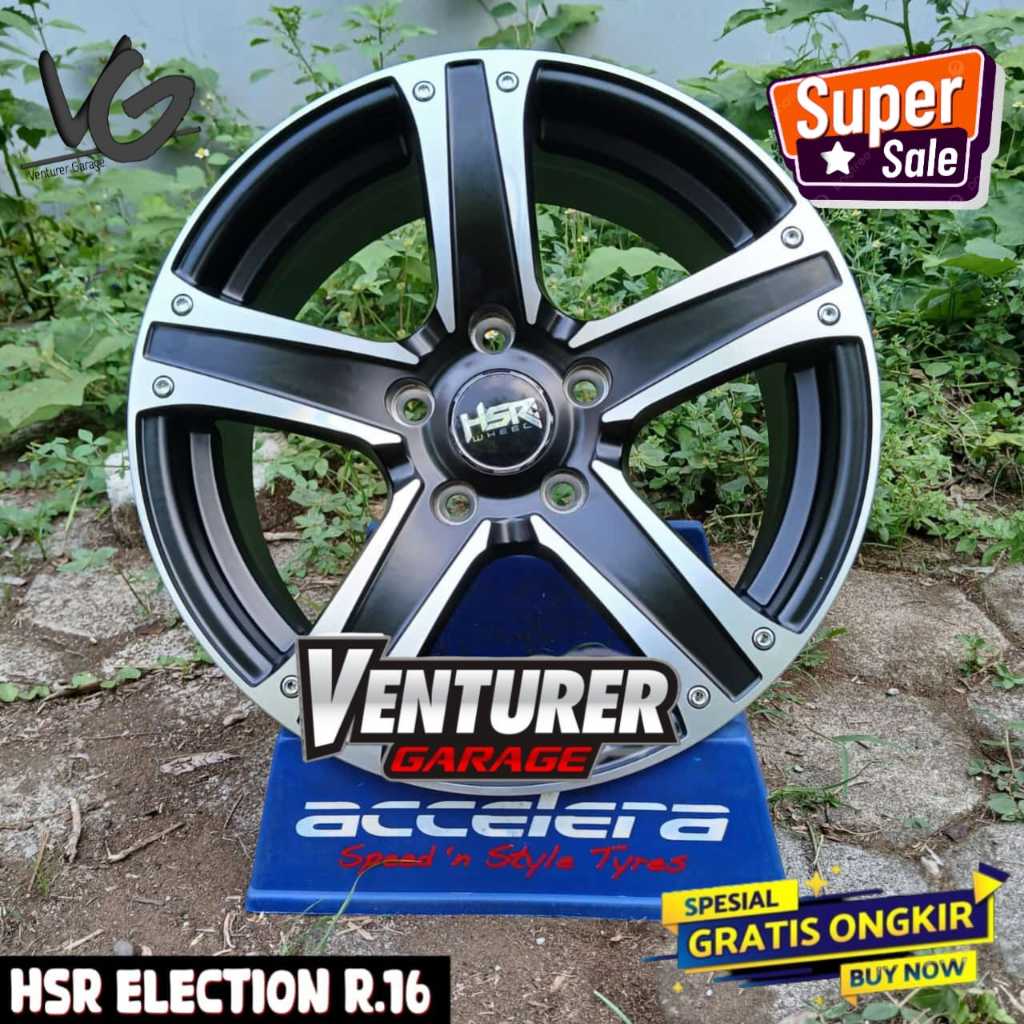 Jual Velg ring 16 modifikasi mobil ertiga civic grand max luxio carry HSR election black polis ...