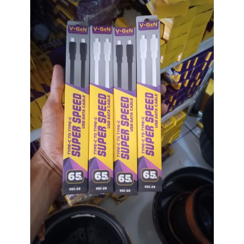 Jual KABEL DATA V-GEN VCB-32/VGC-25 TYPE C TO TYPE C USB SUPER SPEED 3A ...