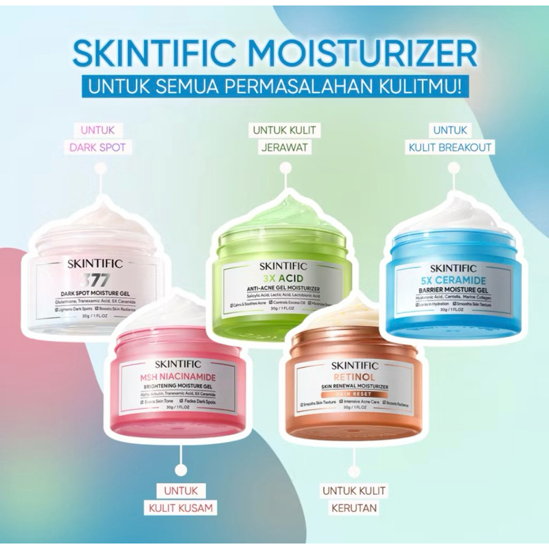 Jual SKINTIFIC MOISTURIZER SERIES ALL VARIANT 5X CERAMIDE MSH ...