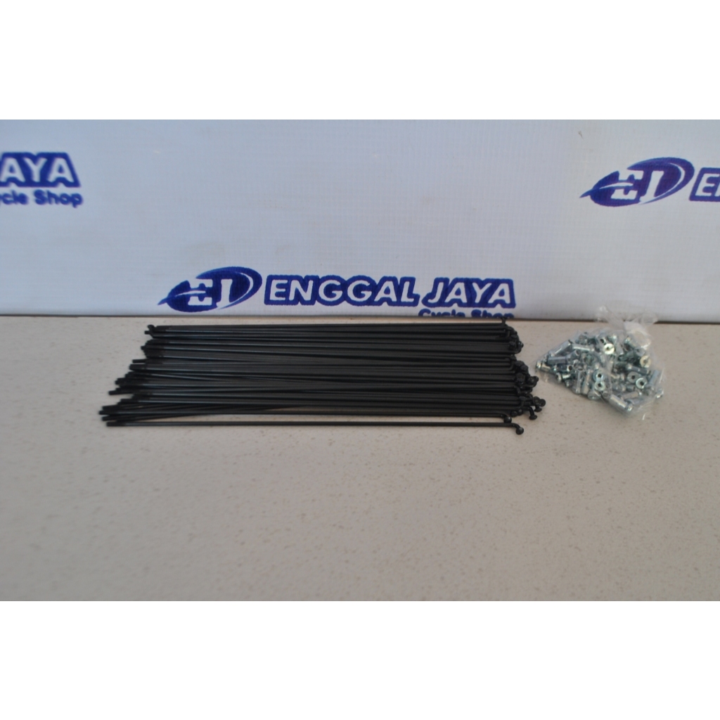 Jual Jari Jari Ruji Spoke Sepeda Celcius 187 Isi 72Pcs Hitam - Ruji ...