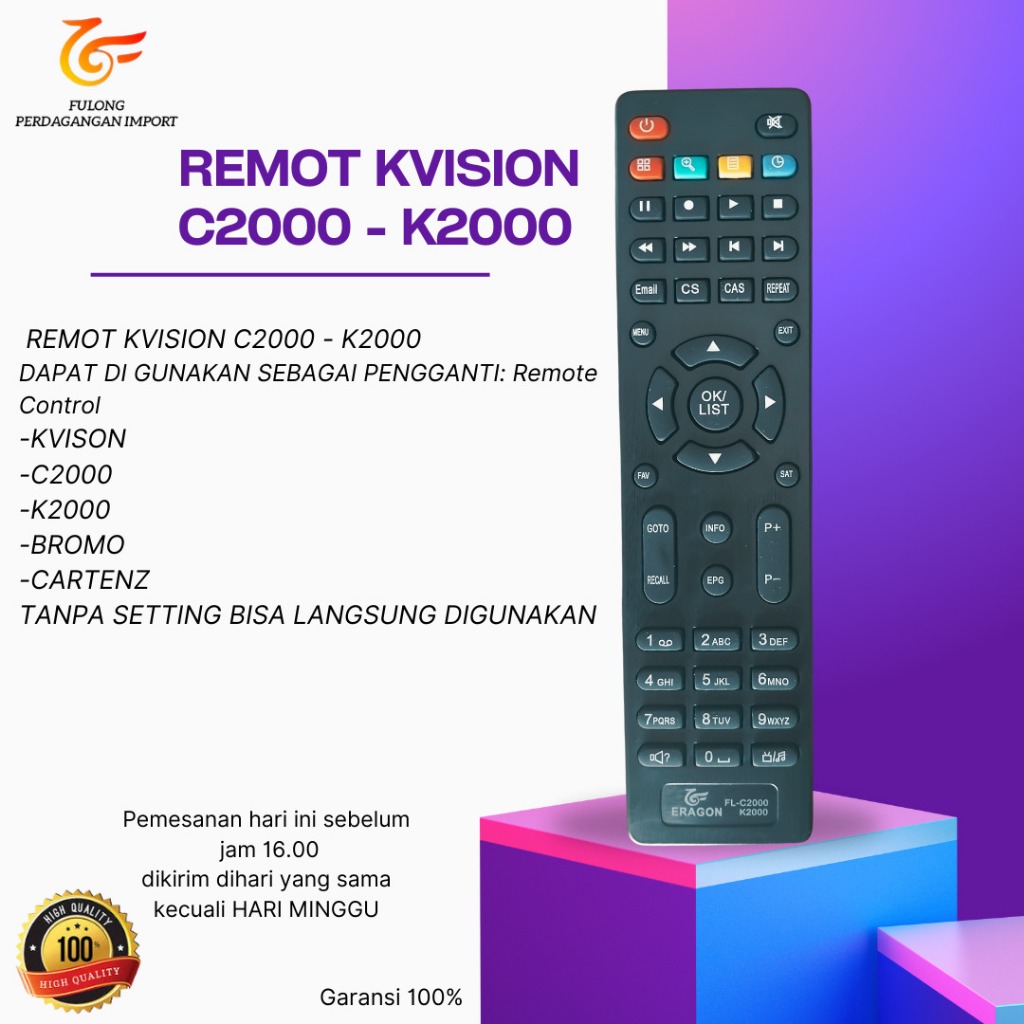 Jual Remot / Remote Receiver Parabola K-vision bromo C2000 K2000 ...