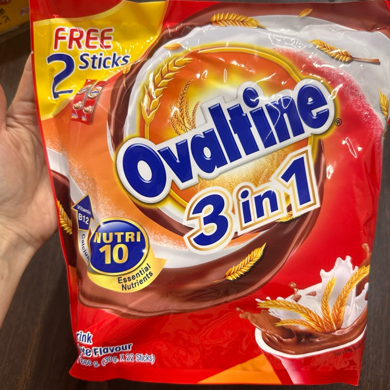 Jual Ovaltine 3in1 Free 2 Sticks Malt Drink Chocolate Flavour- 20sachet ...