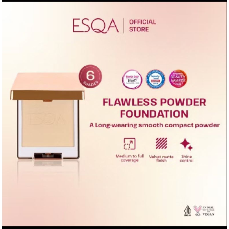 Jual ESQA FLAWLESS POWDER FOUNDATION | Shopee Indonesia