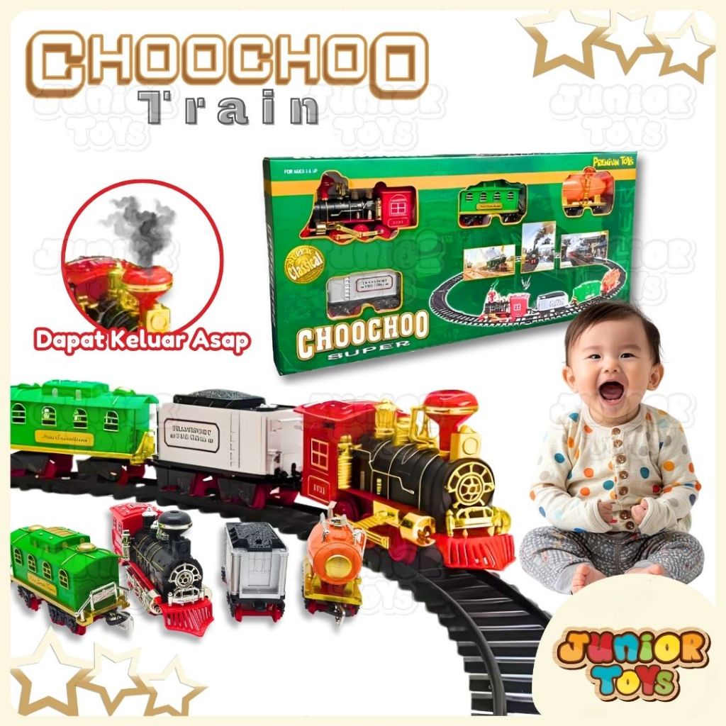 Jual Mainan Kereta Api Baterai Bisa Keluar Asap Choochoo Train ...